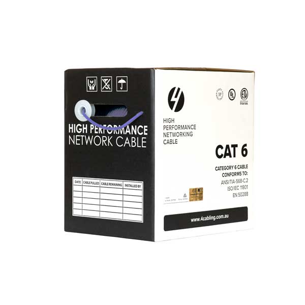 CAT6 Ethernet Cable Reel Box UTP LAN Cable w/ Solid Conductor | 305m P ...