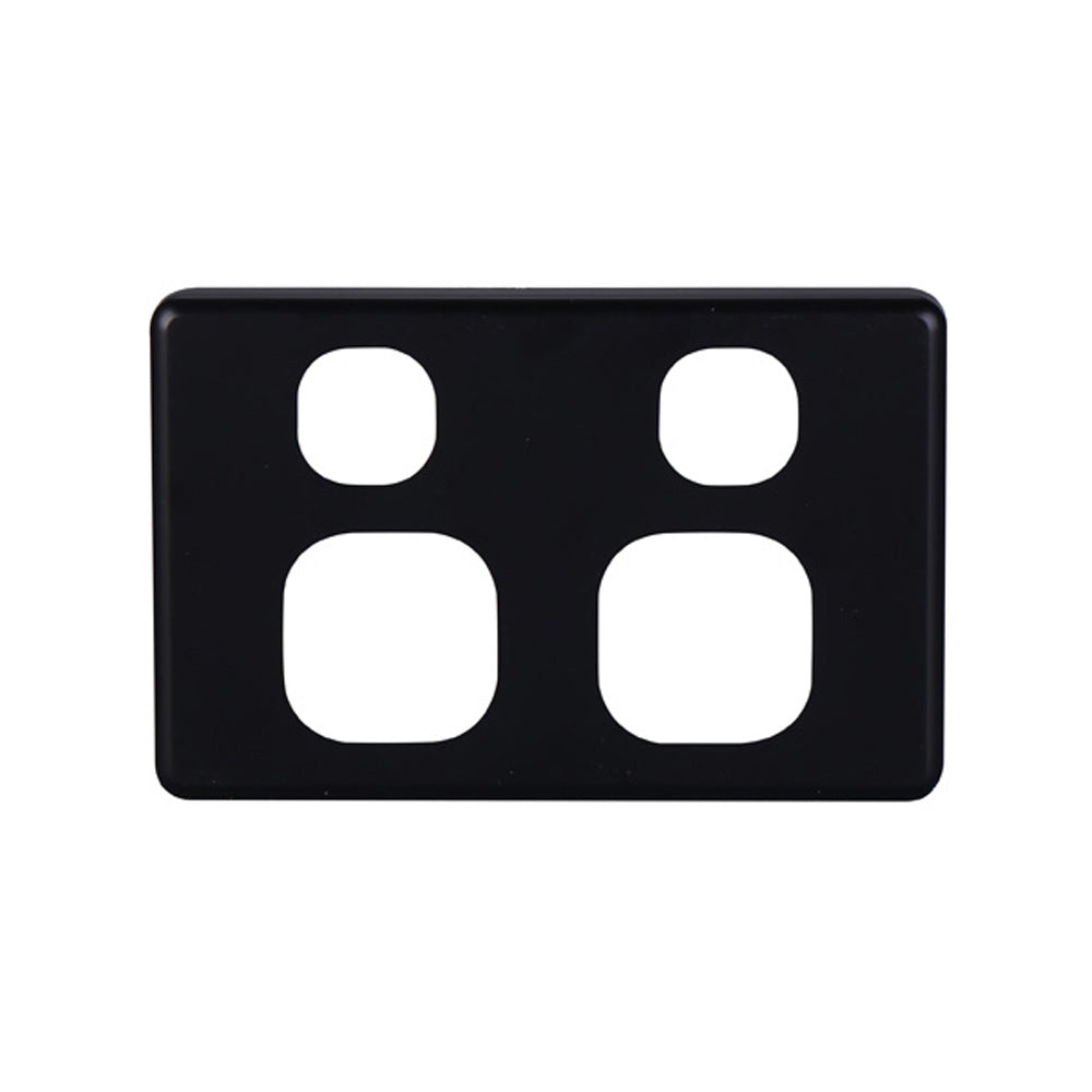 4C | Classic Double Power Point Cover Plate | Black – DZ ELECTRICAL ...