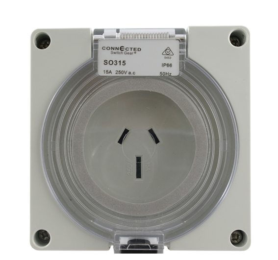 IP66 3 Pin Socket Outlet 20A 250V AC – DZ ELECTRICAL PRODUCTS