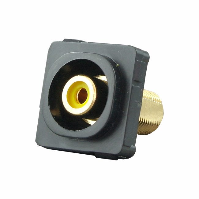 RCA Mechanism Recessed YELLOW ID – BLACK – DZ ELECTRICAL PRODUCTS
