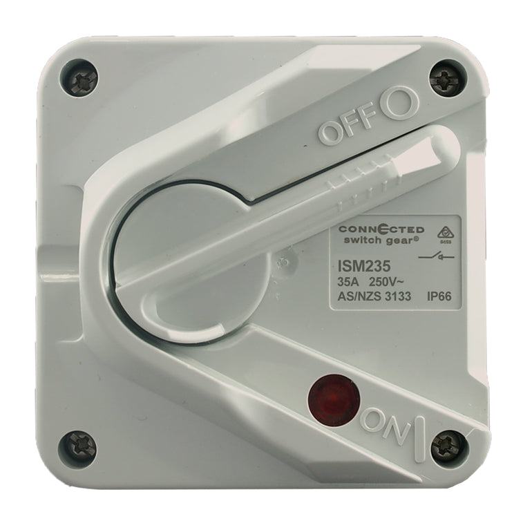 Two Pole Isolator Switch Mini 35A 250V AC IP66 – DZ ELECTRICAL PRODUCTS