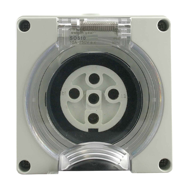 IP66 Socket Outlet 5 Pin – 500V 50A – DZ ELECTRICAL PRODUCTS