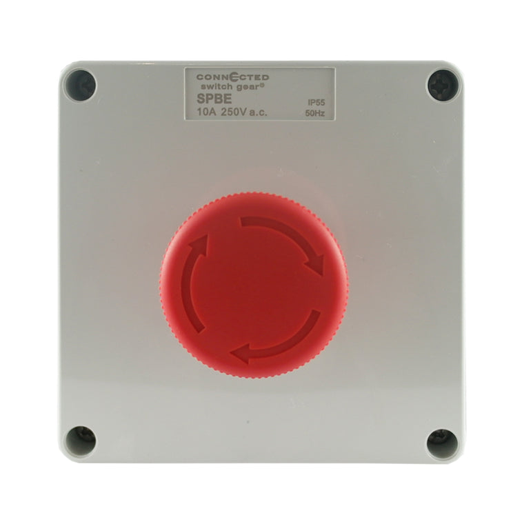 Emergency Stop Push Button Control Box – Red 250V AC 10A IP55 – DZ ...