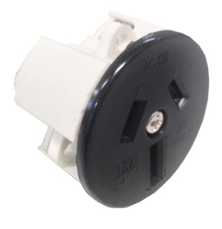 Black Single Gang Unswitched Socket 15A, Flush Mount – DZ ELECTRICAL ...