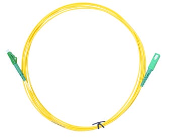 MSS Fibre LCA - SCA Singlemode 3 Metre Yellow LSZH Simplex Patch Lead ...